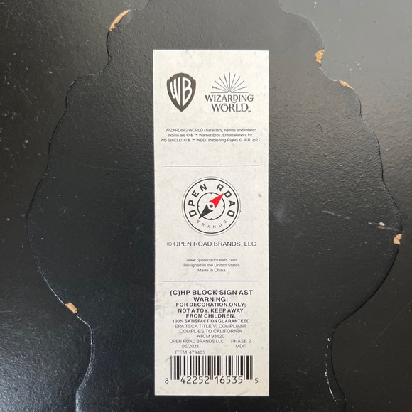 Warner Bros. | Art | Harry Potter Wooden Hogwarts Block Sign Draco ...